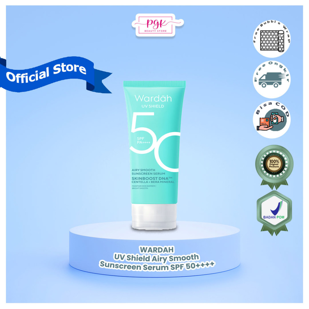 Jual Wardah UV Shield Airy Smooth Sunscreen Serum SPF 50++++ 25ml free ...