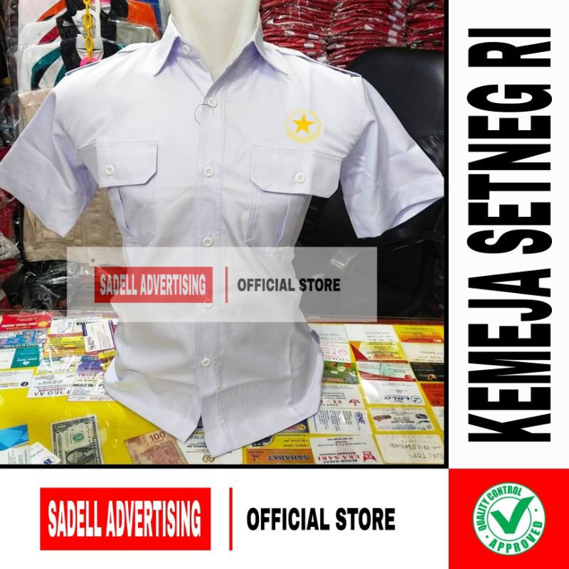 Jual Kemeja SETNEG RI Seragam Sekretariat Negara RI Putih PDH Lengan ...