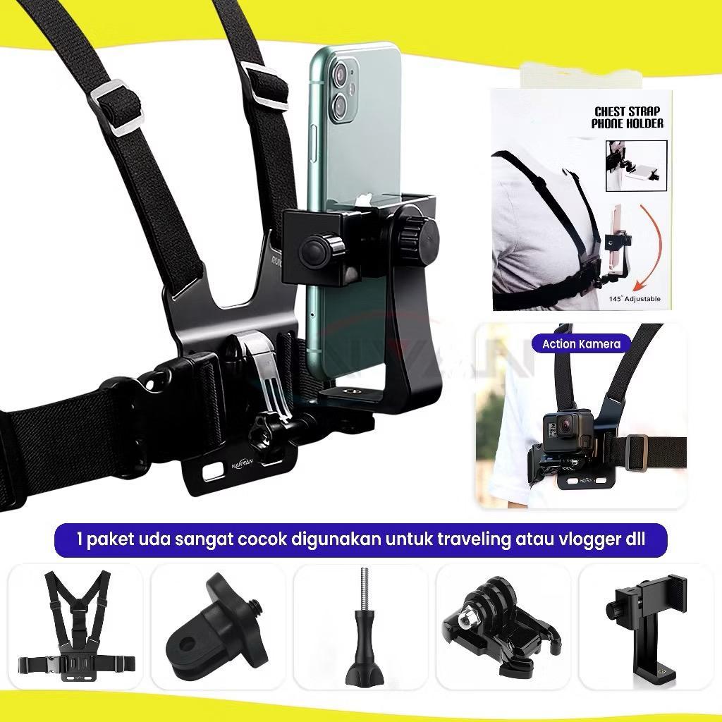Jual Chest Strap Tali Dada Handphone & Mount Kamera Body Belt Holder HP ...