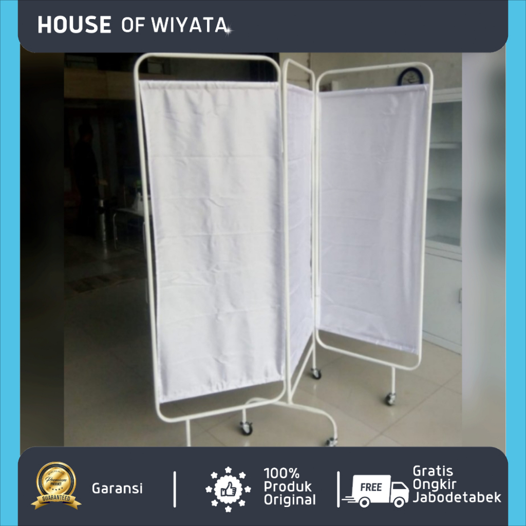 Jual Bed screen 3 bidang / Sampiran rumah sakit (Besi) Pembatas Ruangan ...