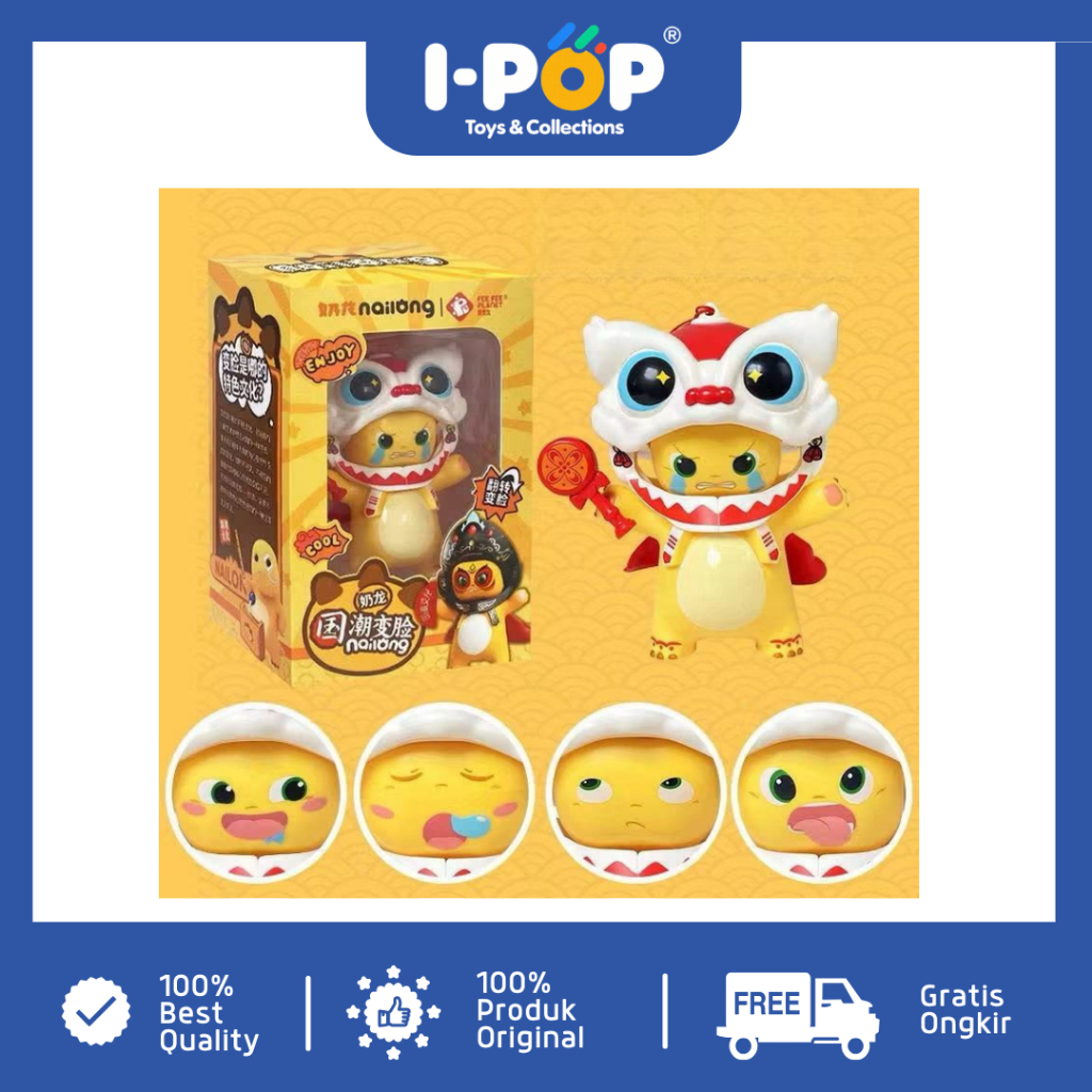 Jual [I-POP] Original Mainan Face Changing Nailong Barongsai | Mainan ...