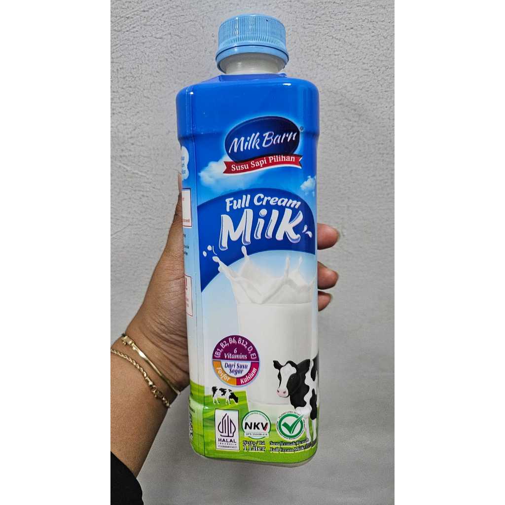 Jual Milk Barn Susu UHT Full Cream 1 Liter Botol | Shopee Indonesia