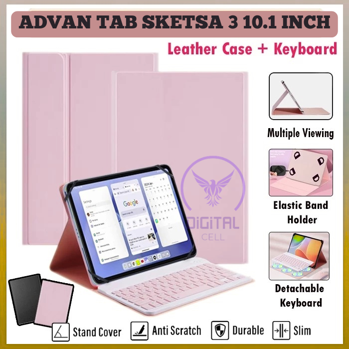 Jual Advan Tab Sketsa 3 10.1 Inch Folio Case Non / Touchpad Keyboard ...