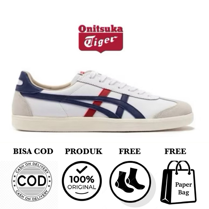Jual Sepatu Onitsuka Tiger mexico 66 Original EDR 78 Ex white Navy Red( unisex) free paperbag ...
