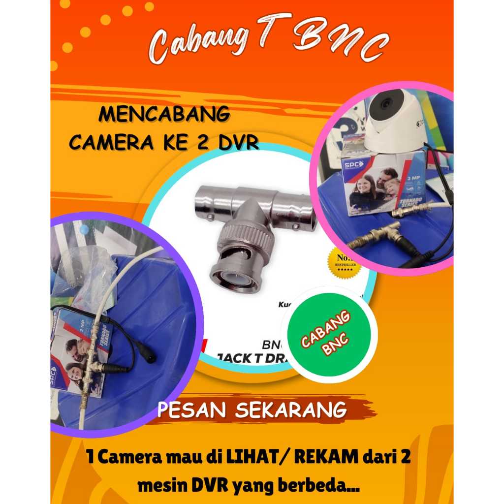 Jual Konektor BNC Cabang 2 | kONEKTOR Cabang BNC | Konektor T BNC | Shopee Indonesia