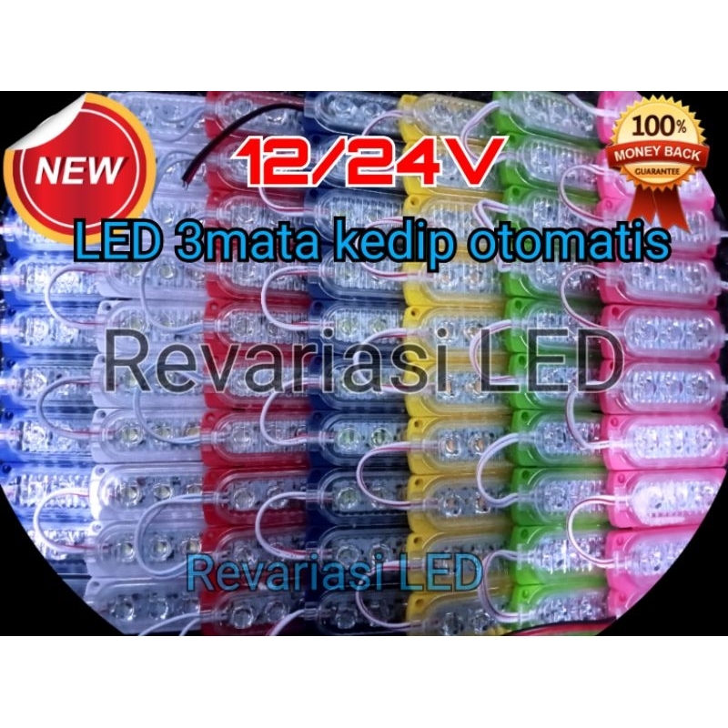 Jual LED KEDIP OTOMATIS TANPA MODUL MODEL 3 MATA ULTRA TERANG | Shopee ...
