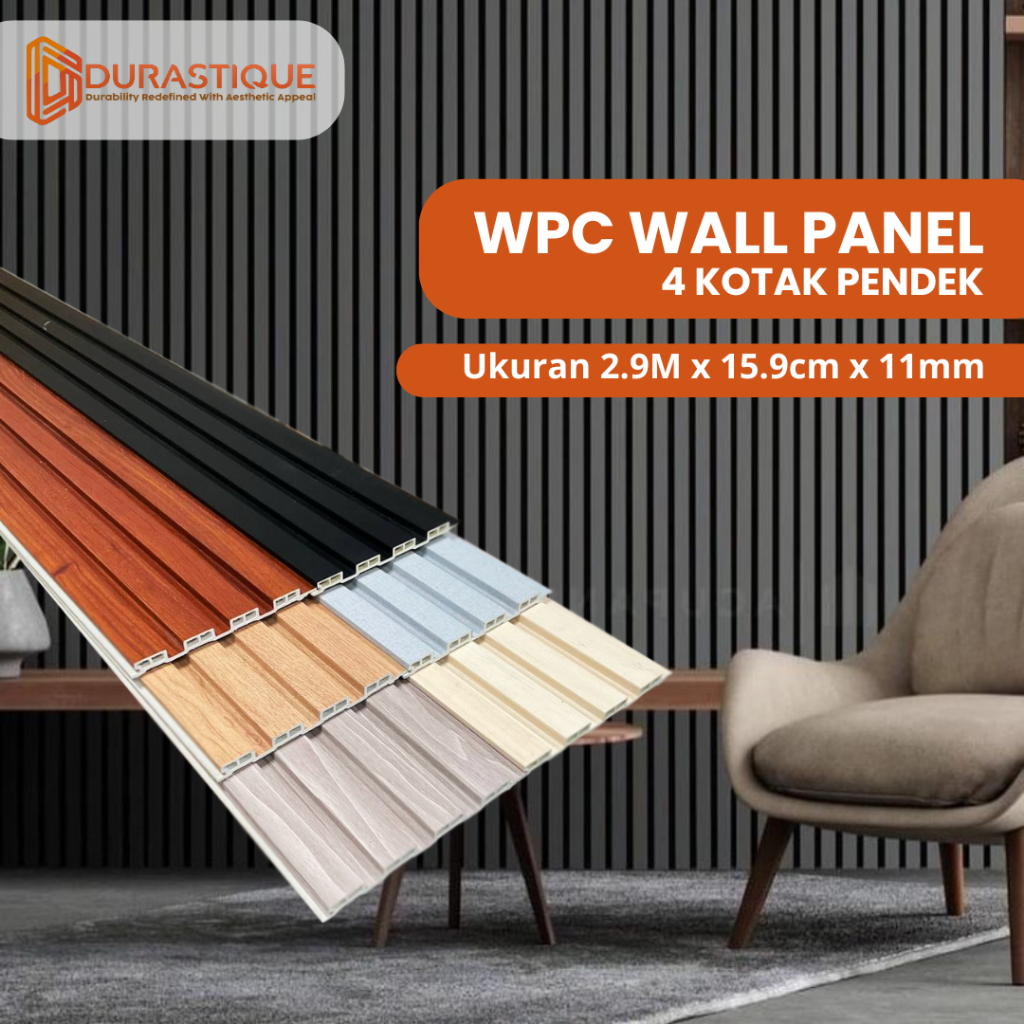 Jual Wood WPC Wall Panel Kotak Ukuran 2.9M X 15.9CM X 11.5MM | Shopee ...