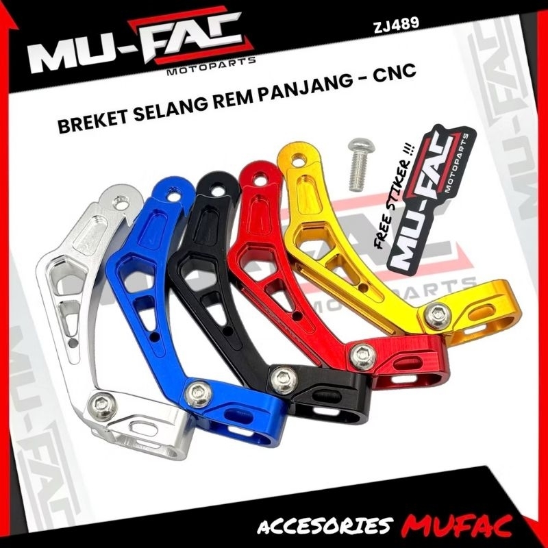 Jual Breket / Bracket Selang Rem Full Cnc Mufac Panjang Universal ...