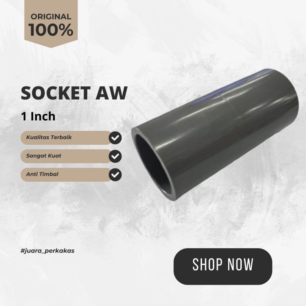 Jual Power Sock Socket Sok Fitting Pipa 1 Inch Socket Lurus Pipa 1 ...