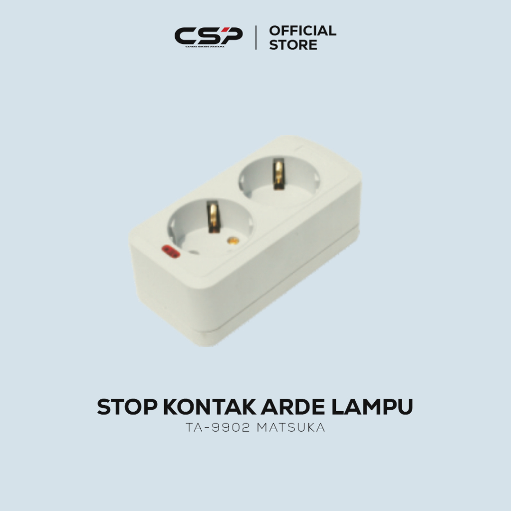Jual [CSP_MATSUKA] Stop Kontak Arde Lampu / Socket Kontak Arde Lampu 2 ...
