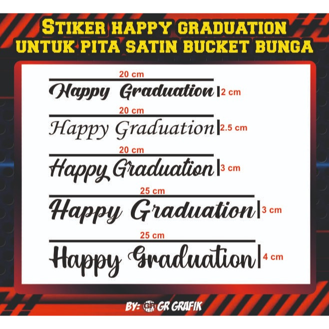 Jual STIKER PITA SATIN BUCKET BUNGA / STIKER GRADUATION PITA | Shopee ...