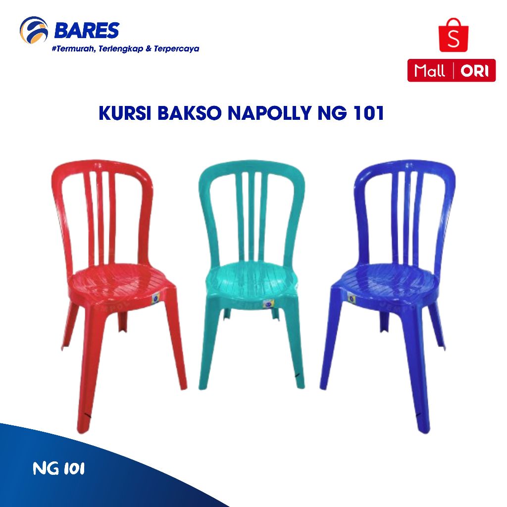 Jual Kursi Bakso Napolly Ng 101 Kursi Napolly Sandaran Kursi Plastik ...