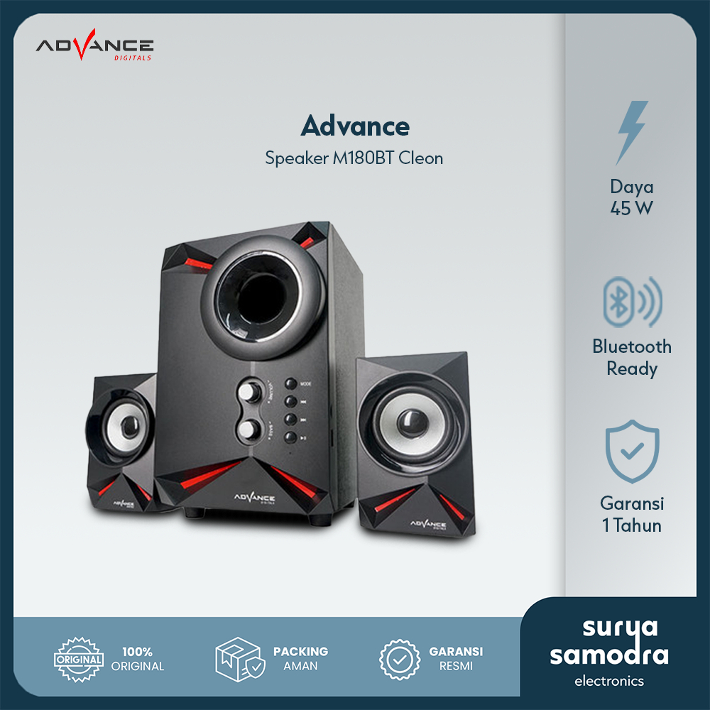 Jual ADVANCE Speaker Aktif Portable M180BT Bluetooth Subwoofer BASS/ m 180bt / m10bt | m 10bt ...