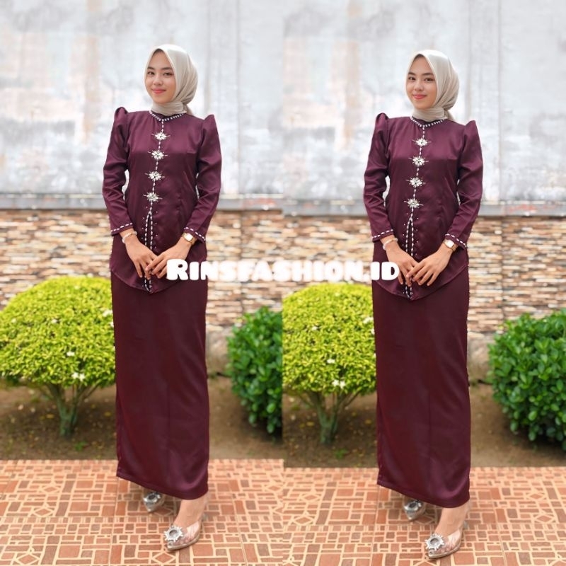 Jual LILIE ONE SET KURUNG MELAYU + ROK POLOS /SETELAN KURUNG MELAYU ...