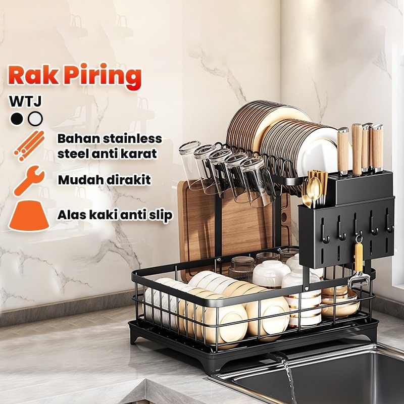 Jual Rak Piring Wastafel Stainless Steel Rak Cuci Piring Rak Dapur Rak ...