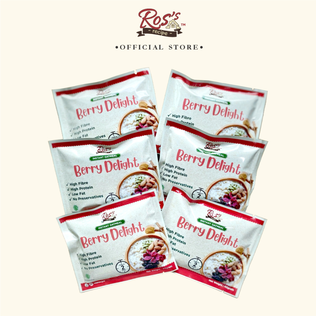 Jual Ros Recipe Instant Oatmeal Berry Delight 40gr x 6pcs (Paket ...