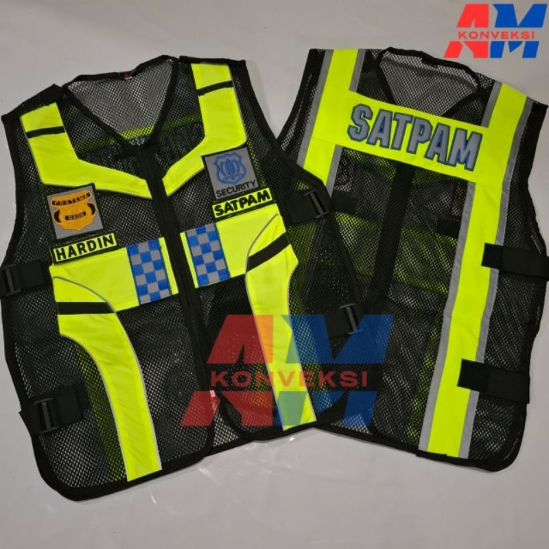 Jual rompi satpam rompi security fremium jaring asli rompi jaring ...