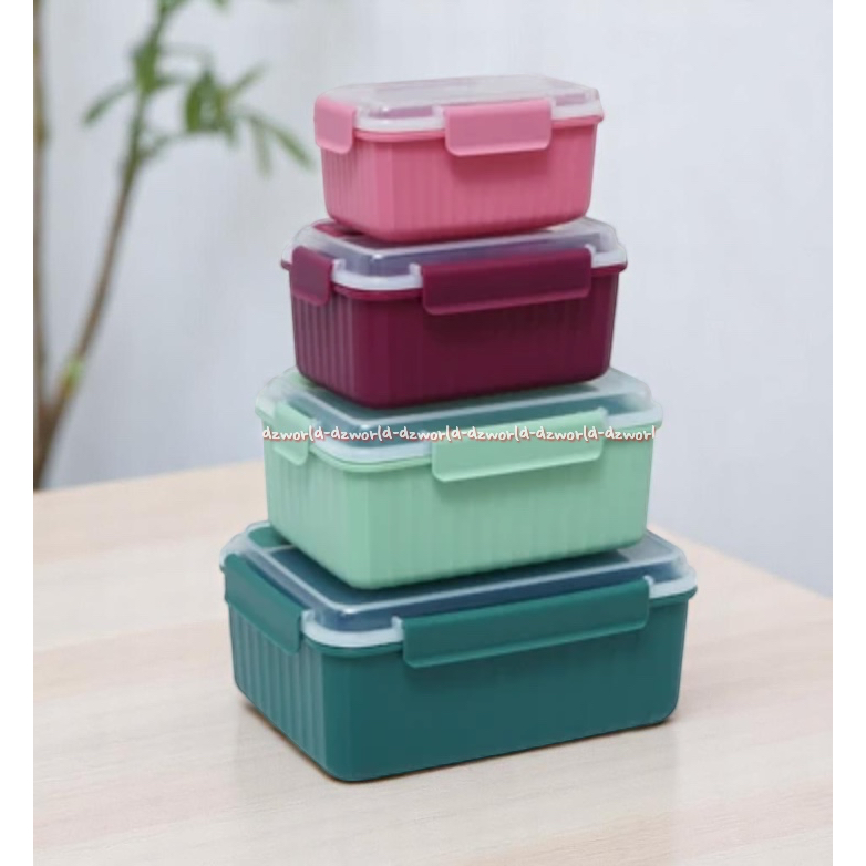 Jual Kris Food Container Ser 4Pcs Wadah Penyimpanan Makanan Kotak Veggy ...