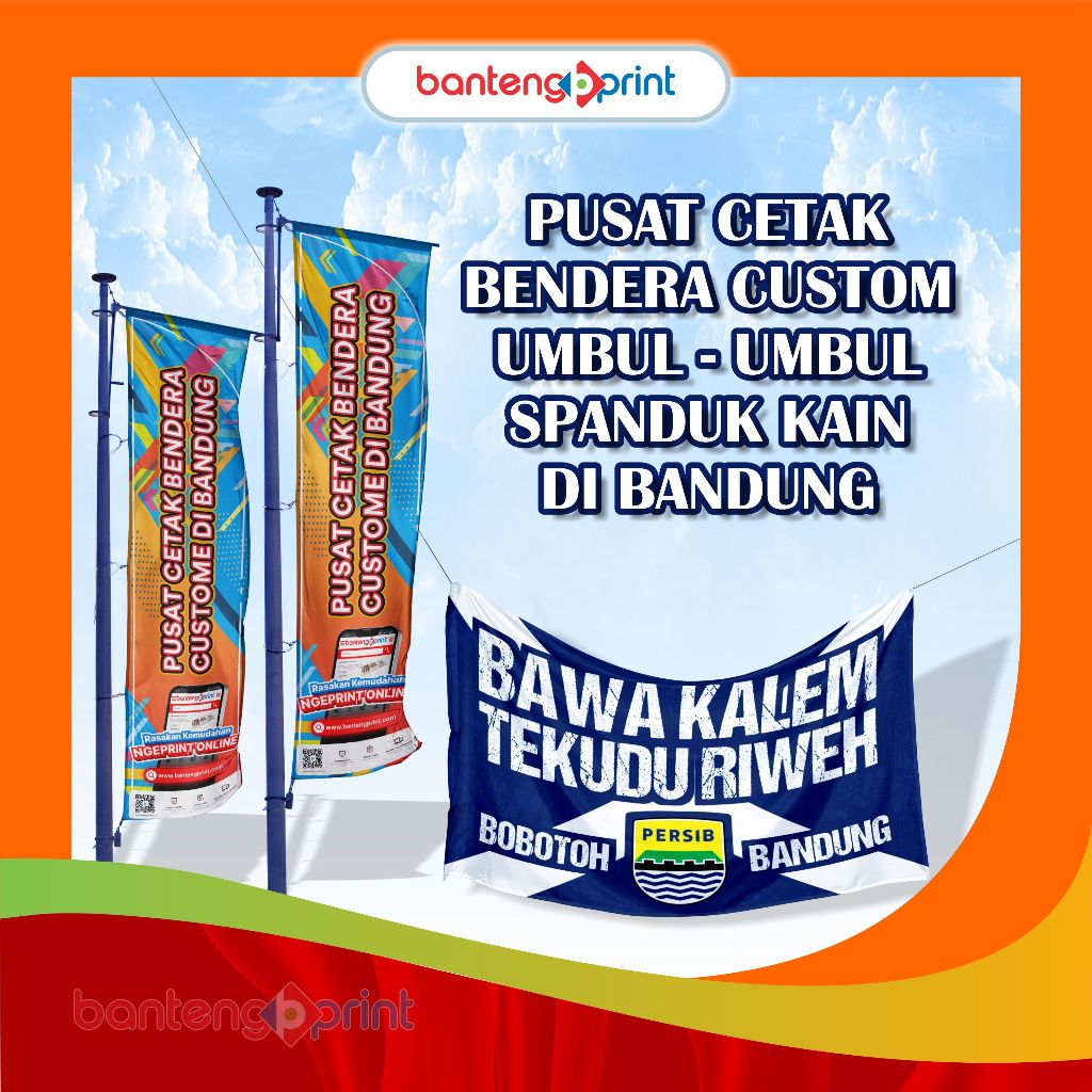Jual Cetak Bendera Custom, Print Spanduk Kain, Print umbul-umbul ...