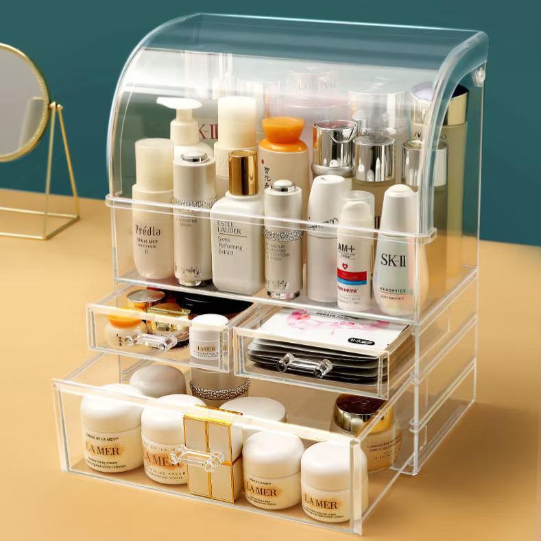 Jual Rak Kosmetik Dengan Laci Anti Debu Tempat Make Up Skincare Rak ...