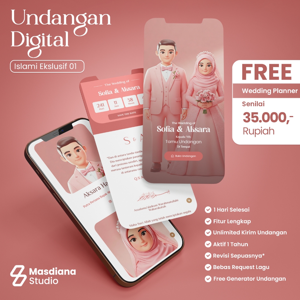 Jual Undangan Digital Pernikahan Website Online Premium | Undangan Web ...