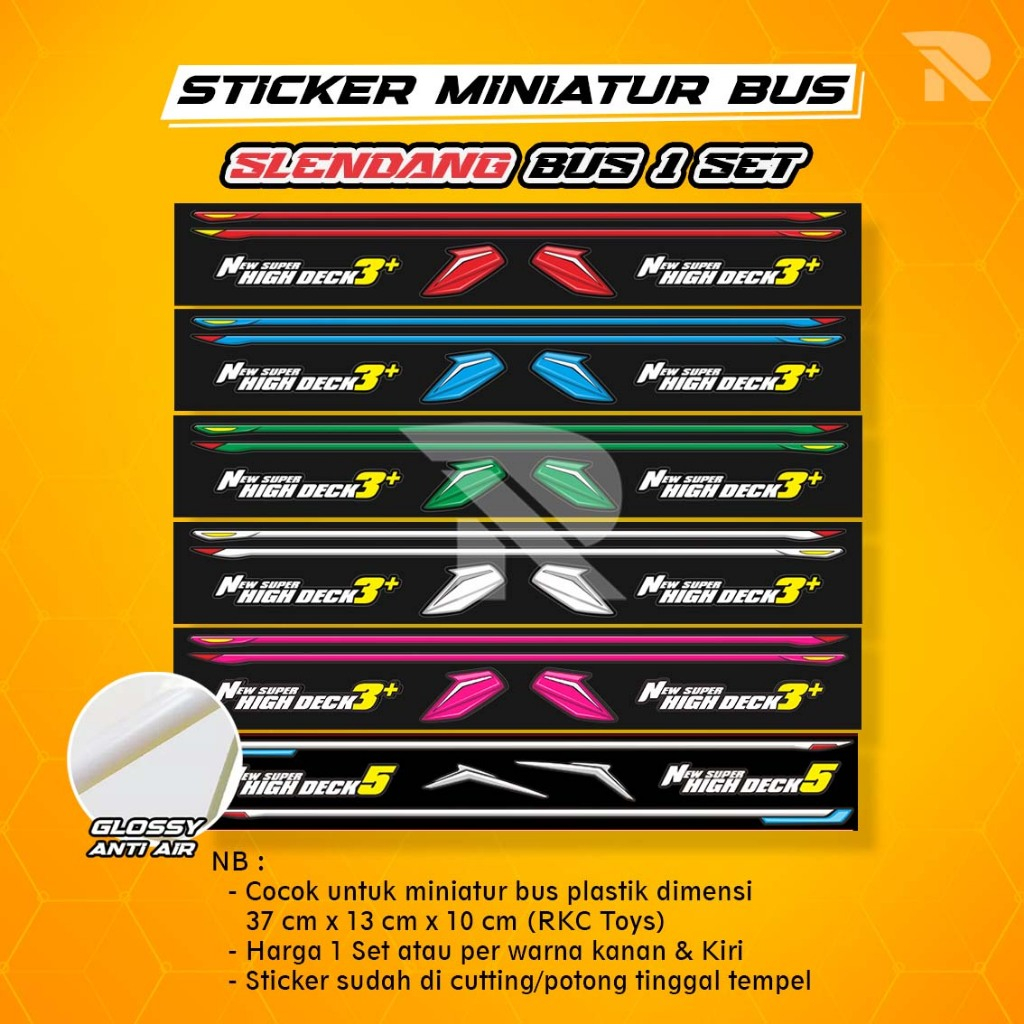 Jual STICKER SELENDANG JETBUS 3 / JETBUS 5 / STIKER ACC MINIATUR ...
