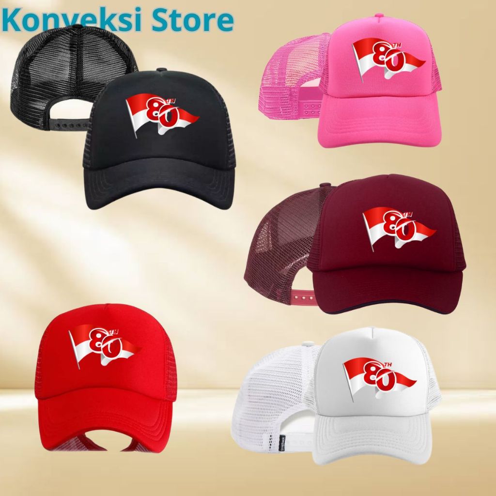 Jual Topi Tucker jaring HUT RI ke 80 kemerdekaan Republik Indonesia ...