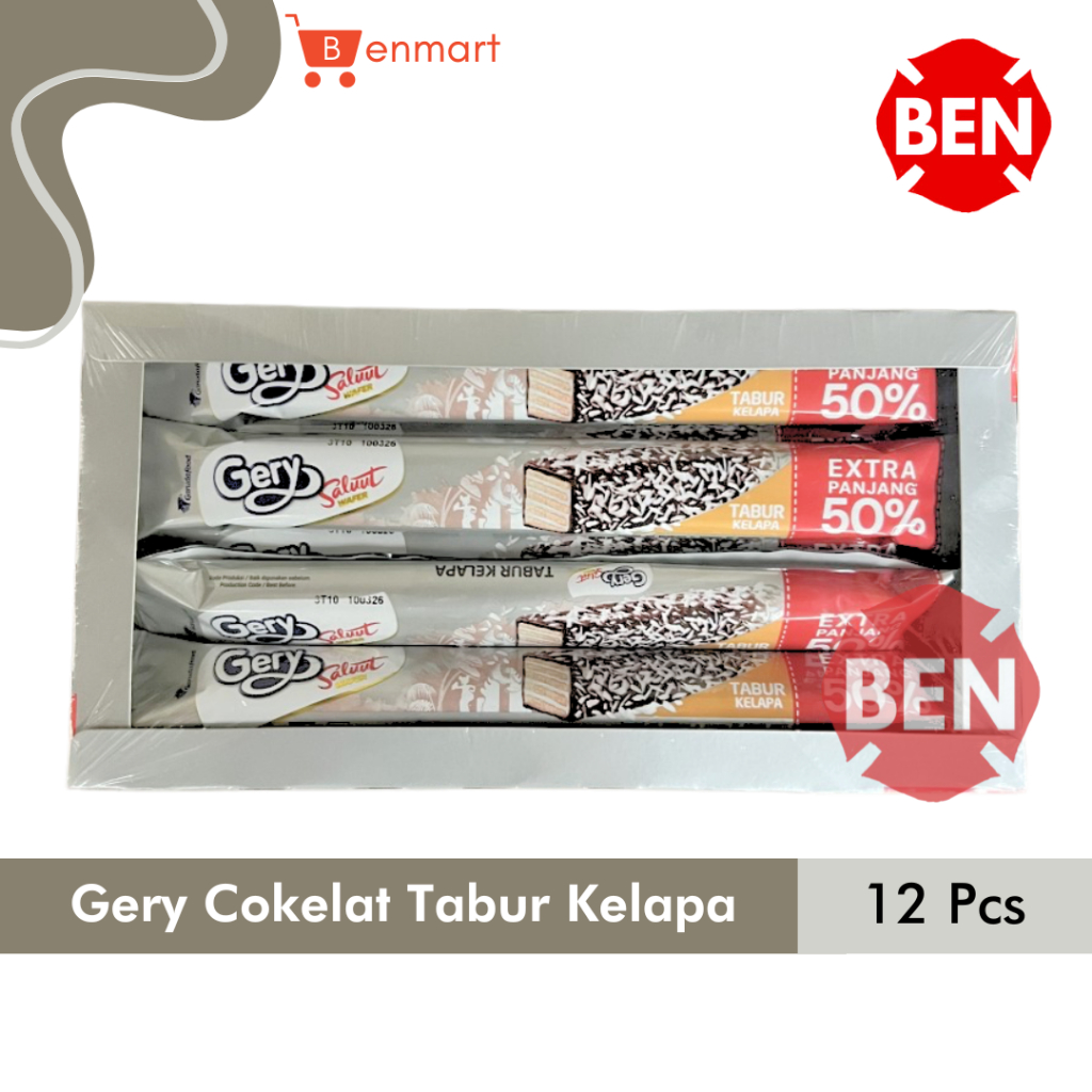 Jual Gery Saluut Wafer COKELAT TABUR KELAPA 1 Box 12 Pcs Chocolatos ...
