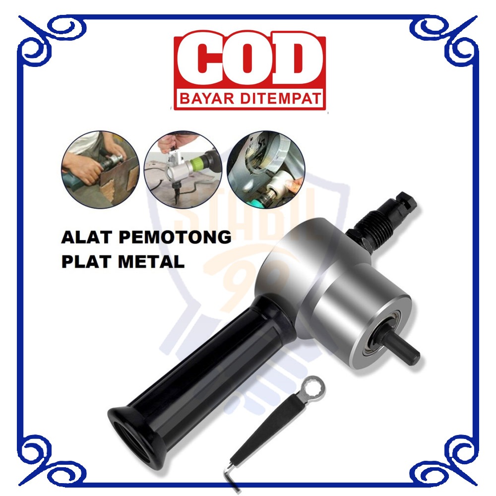 Jual Alat Pemotong Plat Besi Nibbler Cutter Adapter Mata Bor Potong Plat Almunium Logam Metal ...