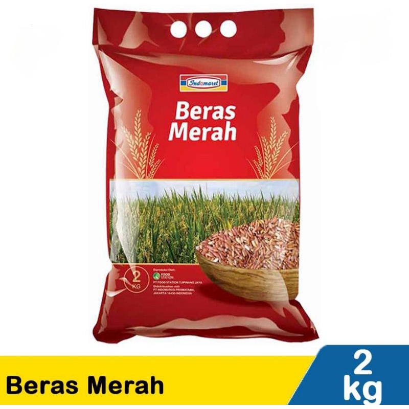 Jual Beras Merah Premium 2 kg/Indomaret Beras Merah isi 2kg | Shopee ...