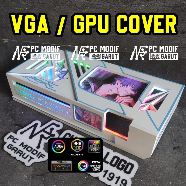 Jual COVER GPU COVER VGA ANIME EDITION CUSTOM LOGO LED ARGB | Shopee ...
