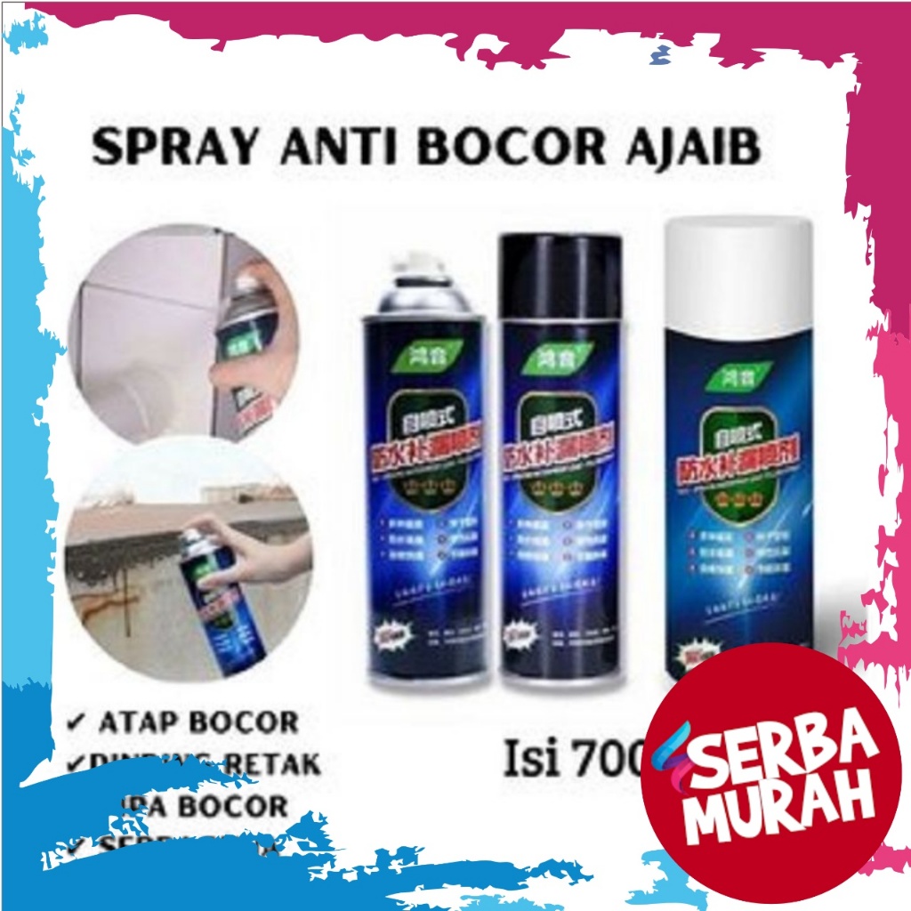 Jual Spray Semprotan Anti Bocor 700ml Hitam Putih Abu | Shopee Indonesia