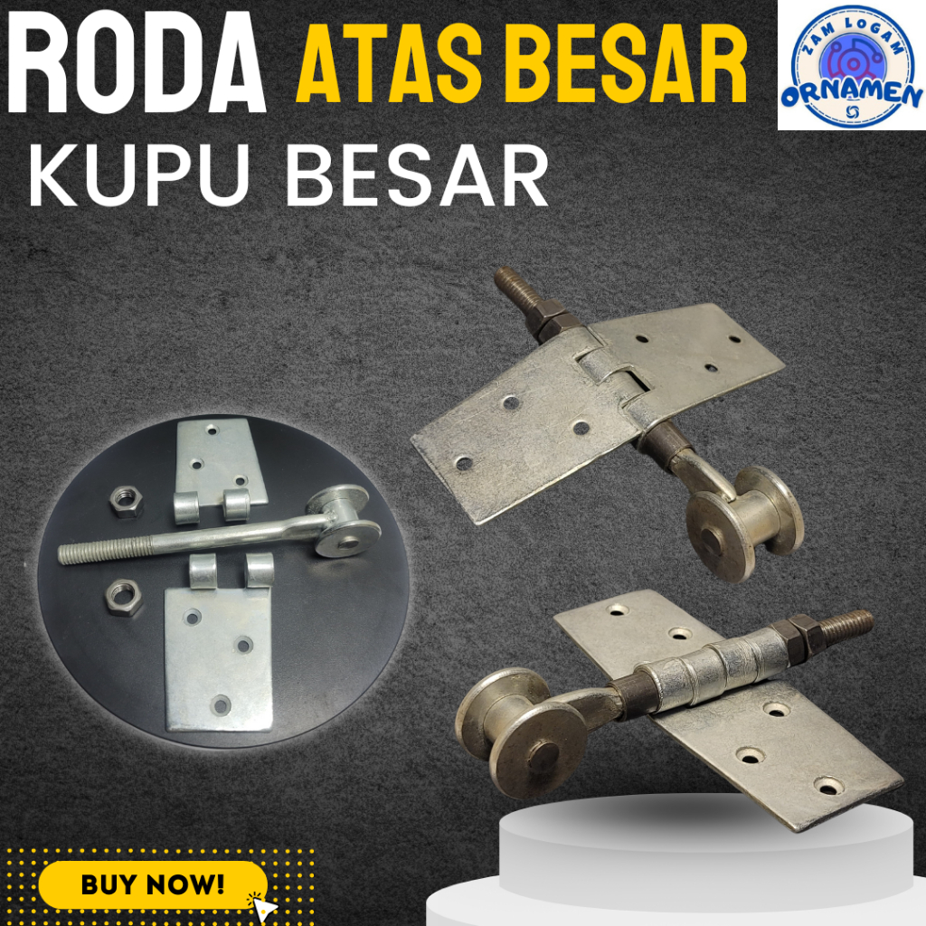 Jual Roda Atas Henderson Besar / Engsel Kupu Besar / Buat Pintu Gantung ...