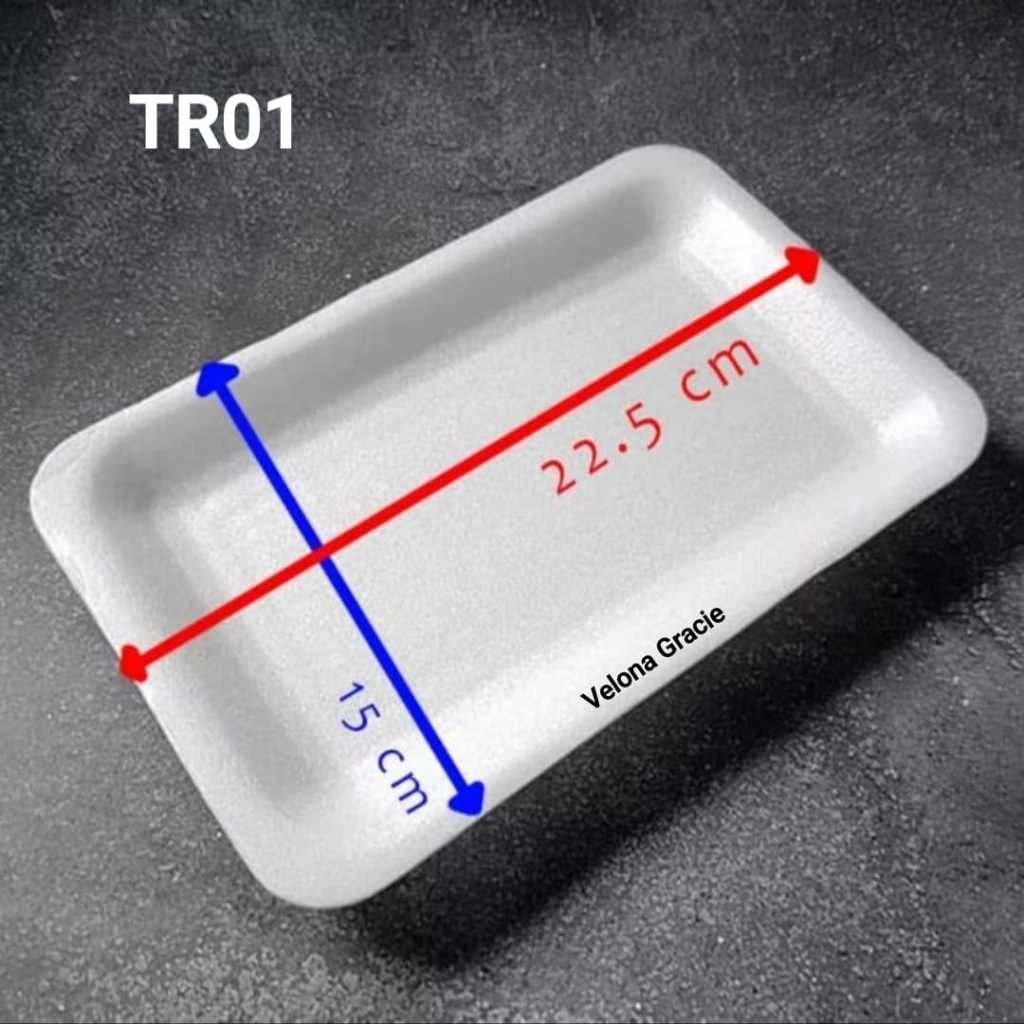 Jual Tray Gabus TR01 isi 250 pcs Styrofoam Tatakan Buah Sayur Daging TR ...