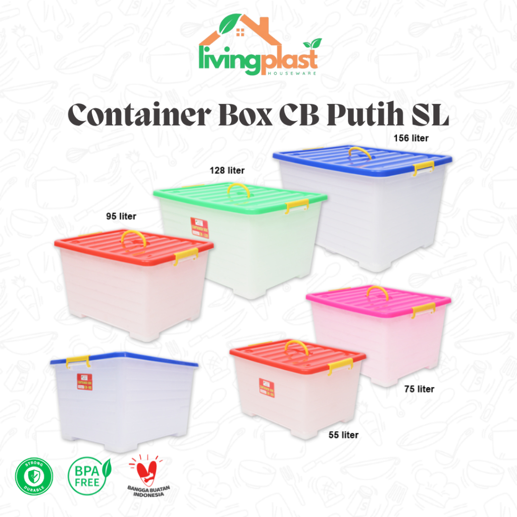 Jual [INSTANT] Container Box Putih DX SL Plastic / Kontainer Box Besar ...