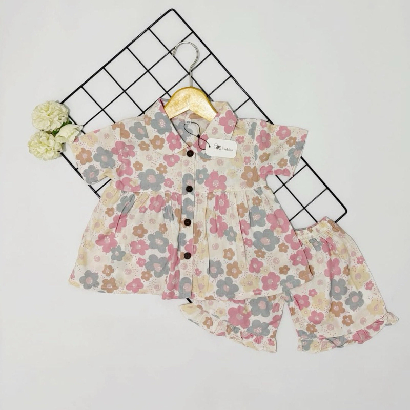 Jual Piyama One Set Anak Perempuan 6bulan - 6 Tahun Bahan Rayon Premium ...