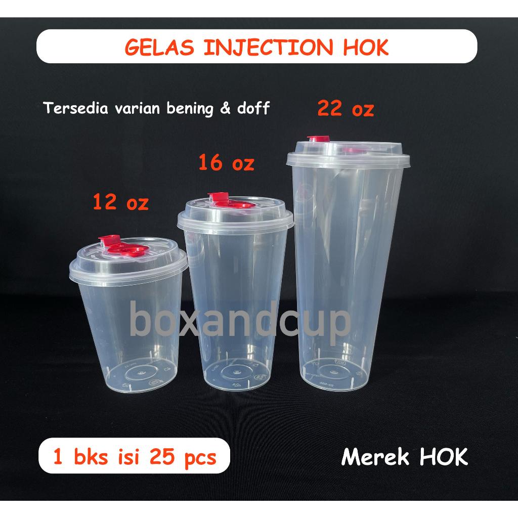 Jual Gelas Cup PP Injection Plastik HOK / Gelas Thinwall Datar Bening ...