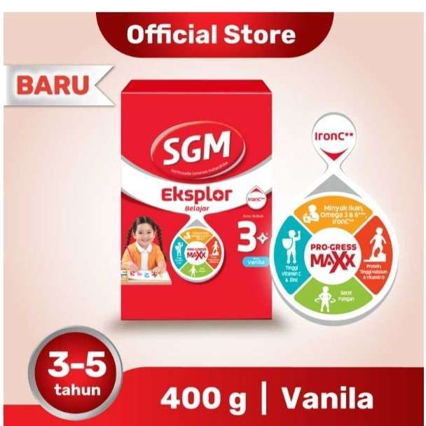 Jual SGM 3+ VANILA 400 GR - RAJA SUSU | Shopee Indonesia