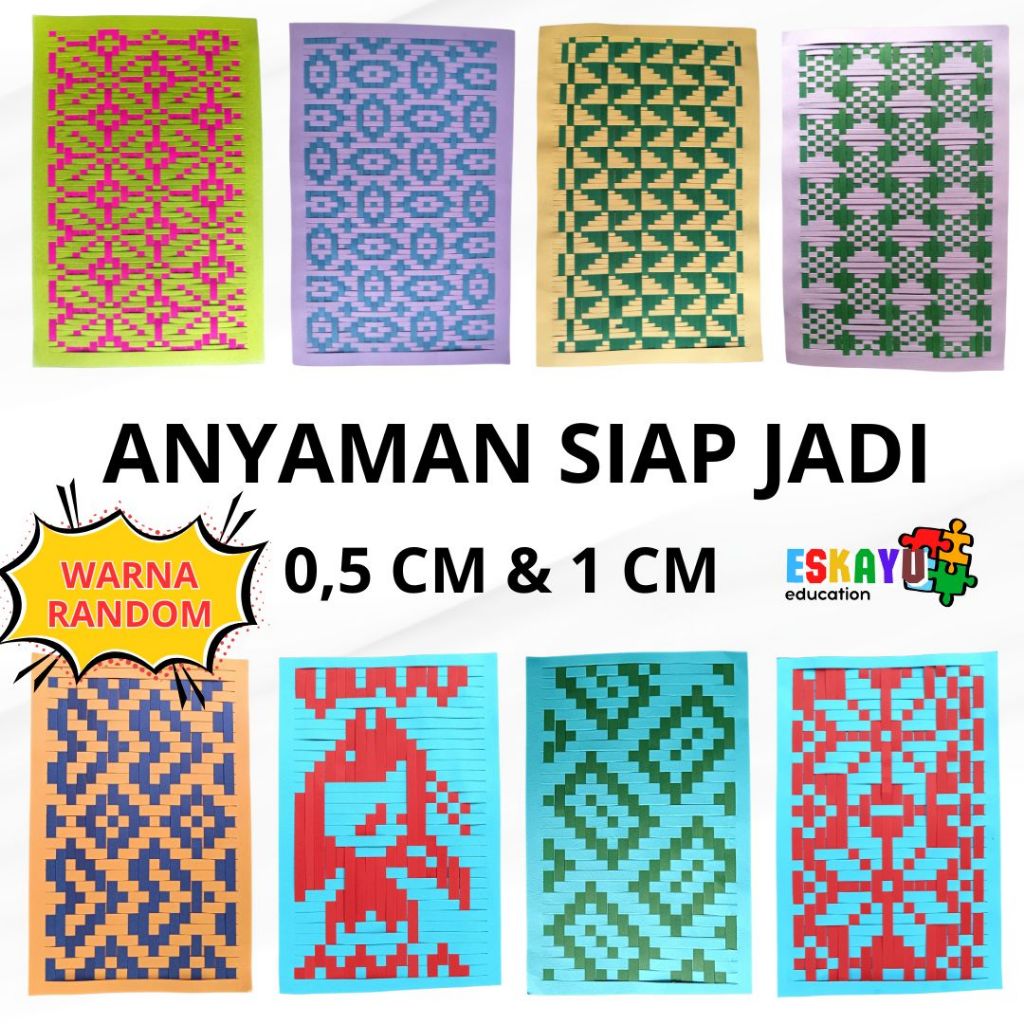 Jual Prakarya Anyaman Kertas Siap Jadi Kertas Buffalo ukuran Folio F4 ...