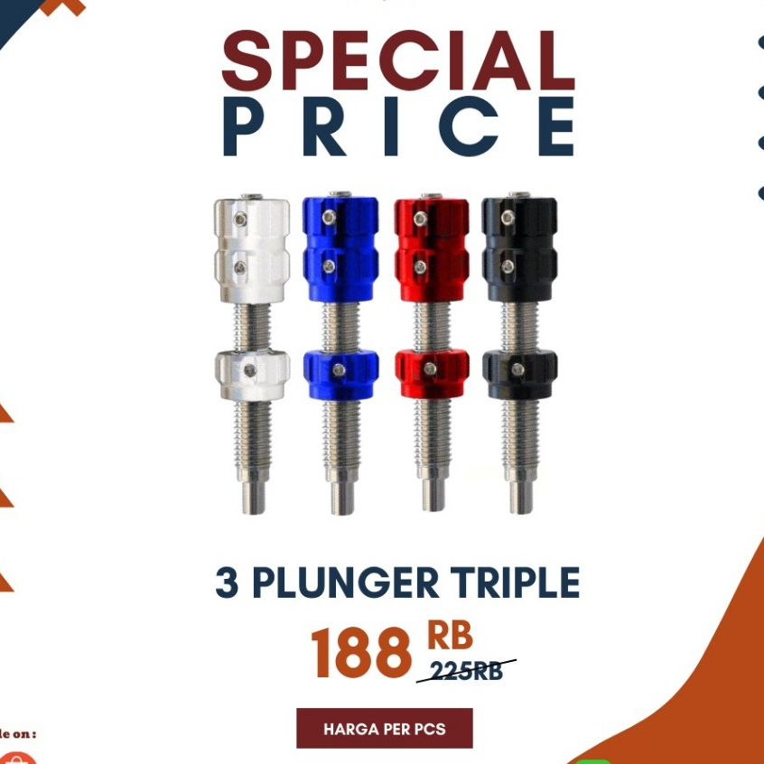 Jual CARTEL PLUNGER BUTTON TRIPLE / PLUNGER CARTEL | Shopee Indonesia