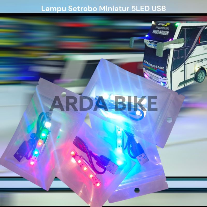 Jual Lampu Setrobo Rotator Miniatur Mobil Truk Bus 5LED USB Ces ...
