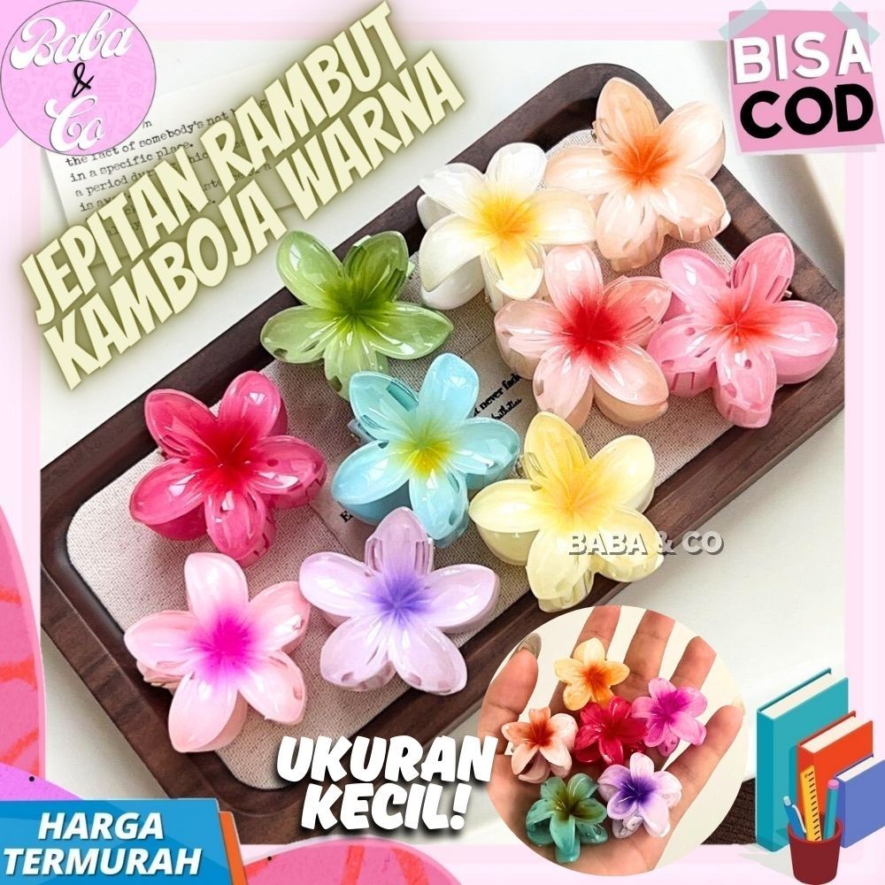 Jual JEPITAN RAMBUT KOREA BUNGA KAMBOJA KECIL JEPITAN KAMBOJA BENING ...