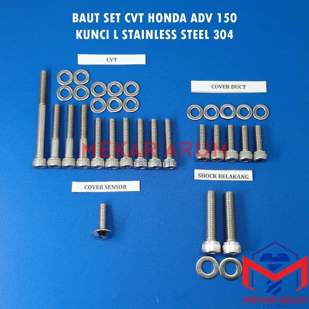 Jual Baut CVT Honda ADV 150 Kunci L Stainless Steel | Shopee Indonesia