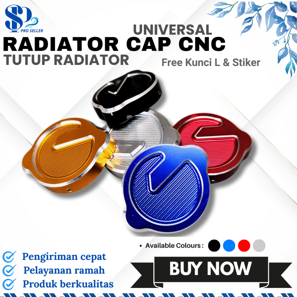 Jual COVER CAP RADIATOR TUTUP RADIATOR CNC TWO TONE PREMIUM UNIVERSAL ...