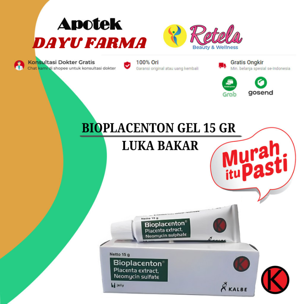 Jual BIOPLACENTON GEL 15 GR / LUKA BAKAR | Shopee Indonesia
