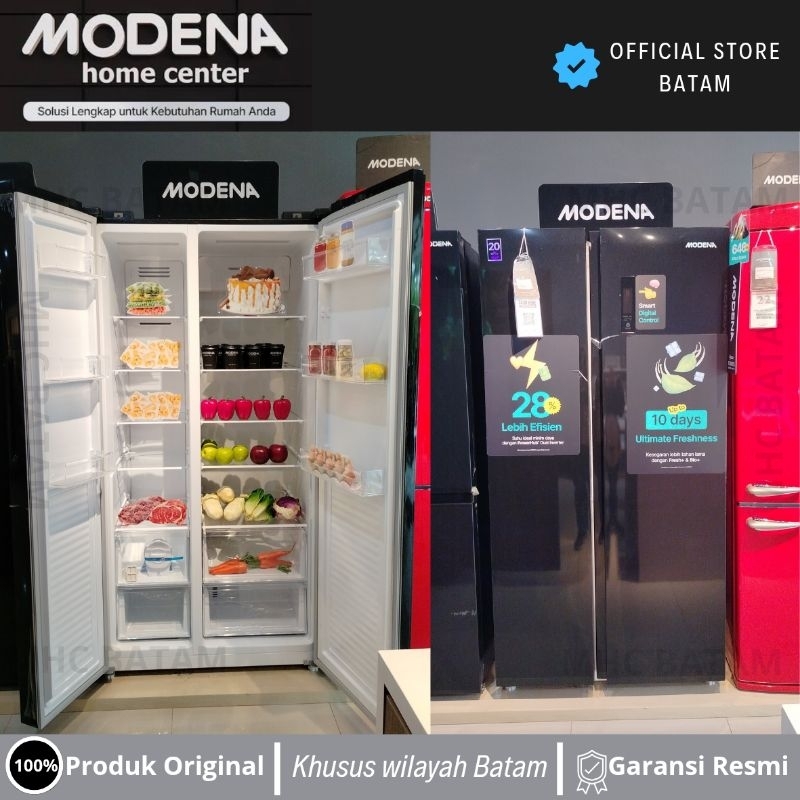 Jual MODENA OFFICIAL STORE BATAM RF 6460 SABK KULKAS SIDE BY SIDE ...