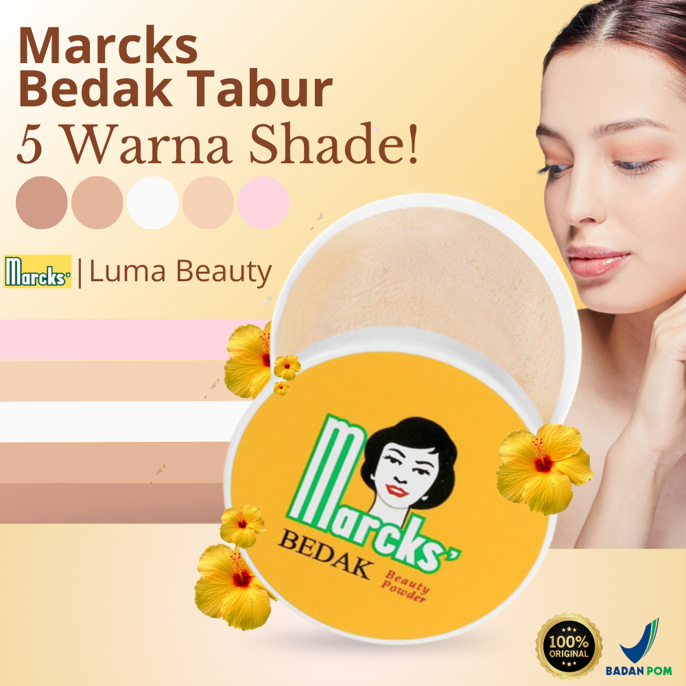 Jual Bedak Tabur Marcks Classic 40g Beauty Powder Klasik Krim | Luma ...