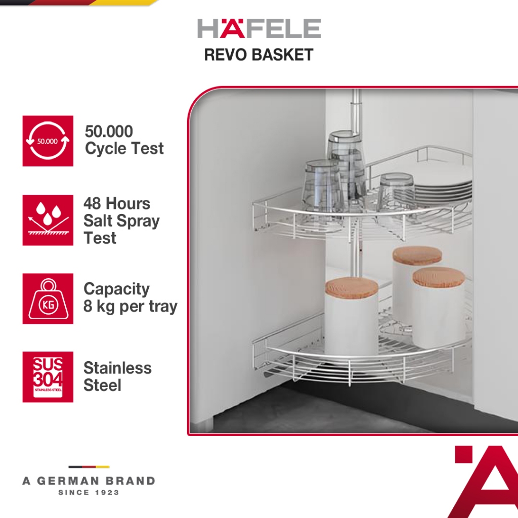 Jual Hafele Rak Sudut Putar 180° Dapur - Revo Basket Series Kitchen 180 ...