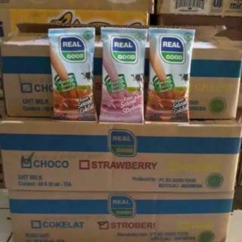 Jual susu UHT real good 1 karton/kotak isi 60pc | Shopee Indonesia