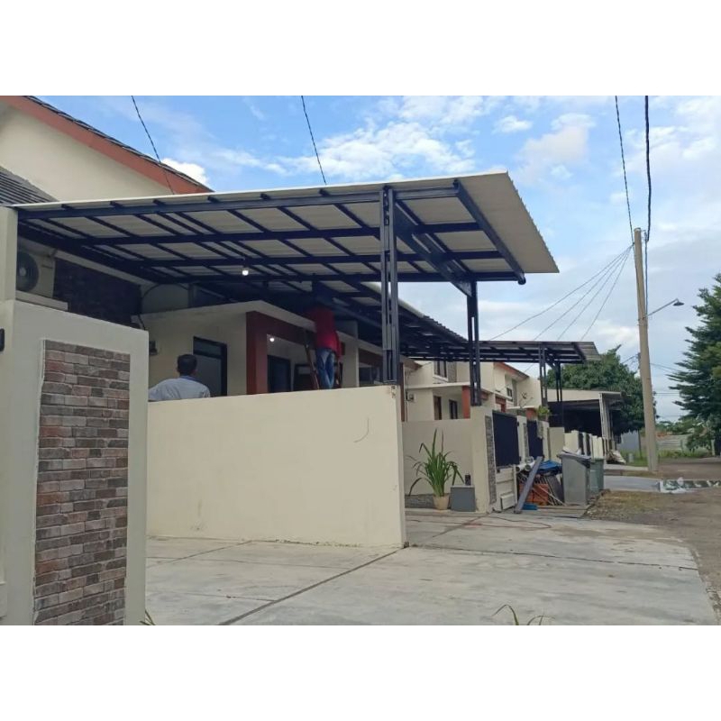 Jual pasang kanopi baja ringan dan garasi atap alderon | Shopee Indonesia